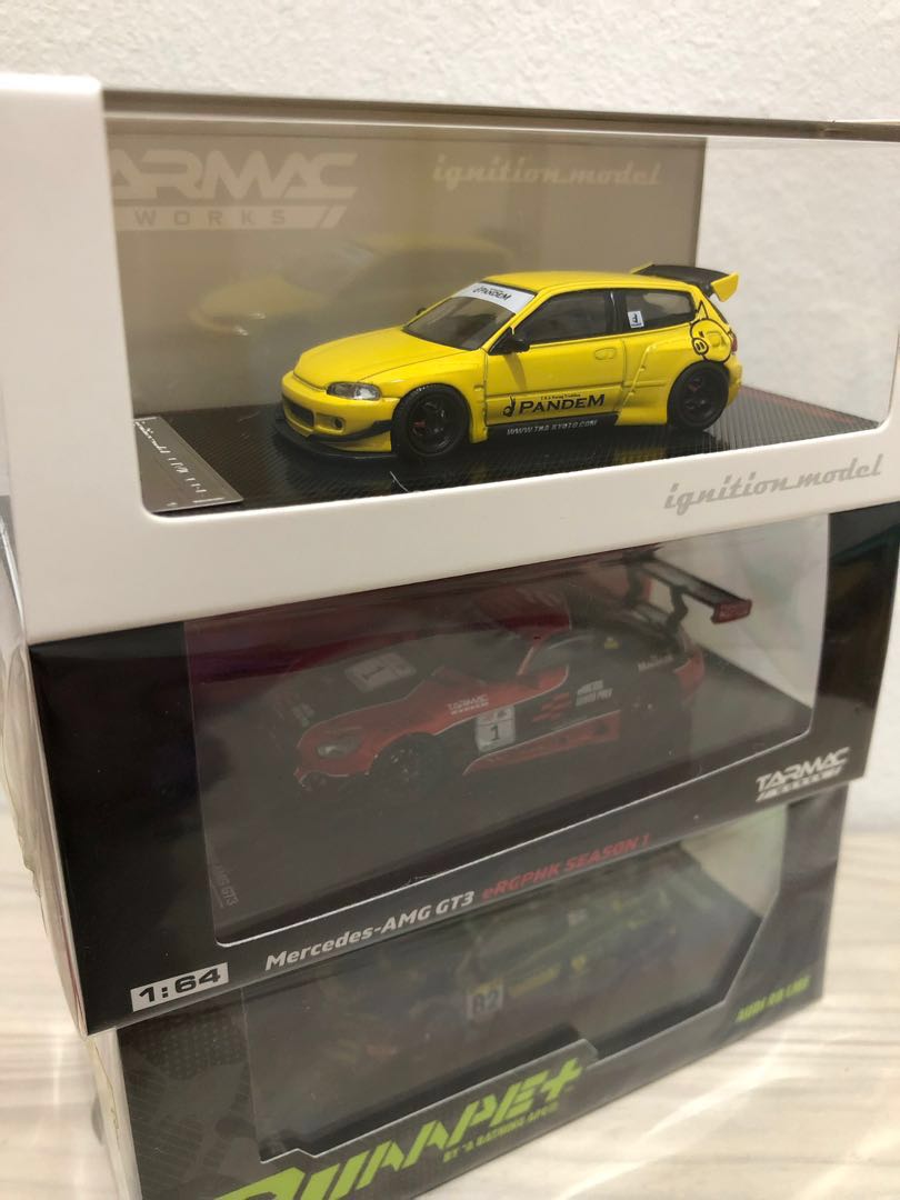 IGNITION MODEL CIVIC EG6 YELLOW TARMAC AMG GT3 R8 NOT INNO HOT WHEELS ...