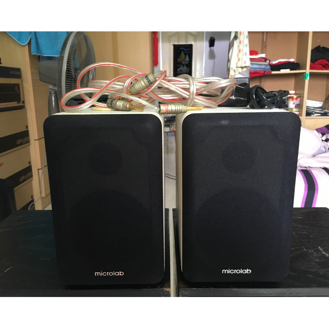 Microlab H20 Powered Active 2.0 Stereo Bookshelf Speakers (No need Amplifier, just plug-in and ...