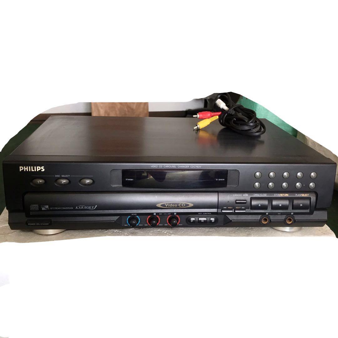 Philips CDC763V disc changer with karaoke player, TV & Home Appliances ...