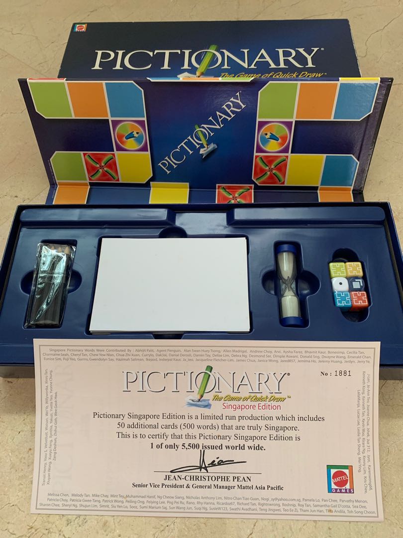 Price reduced! Pictionary Singapore Limited Edition, Hobbies & Toys ...