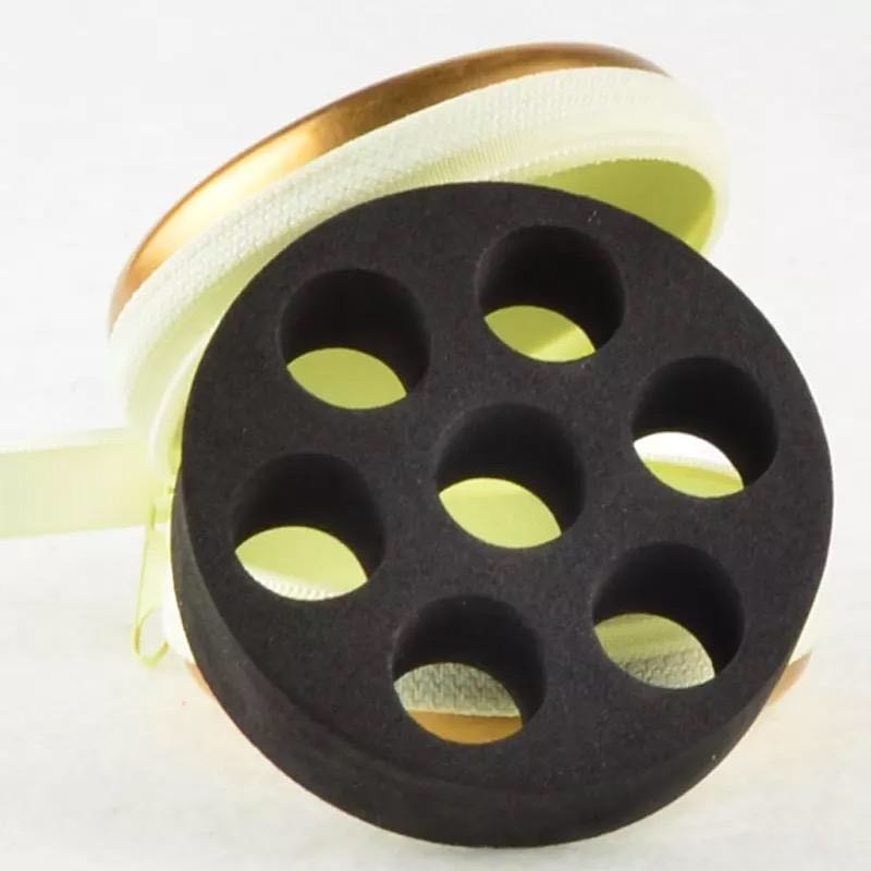 Round Black Foam Insert for Sample Bottles | 7 Holes Black Foam Insert ...