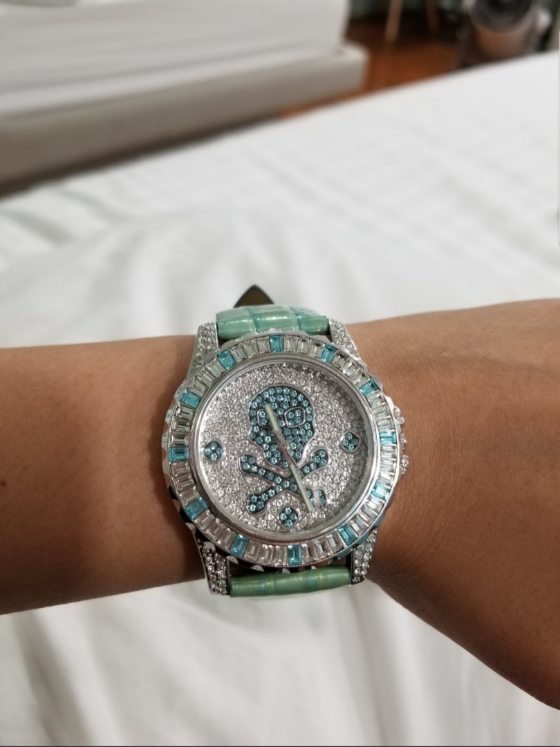 sk sun key time crystal watch, Women's Fashion, Watches & Accessories ...