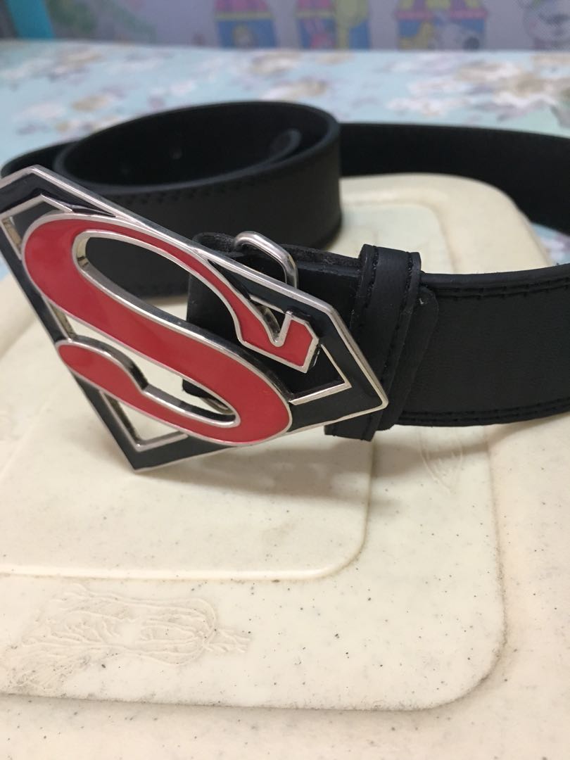 SuperMan leather belt and buckle., Men's Fashion, Watches & Accessories ...