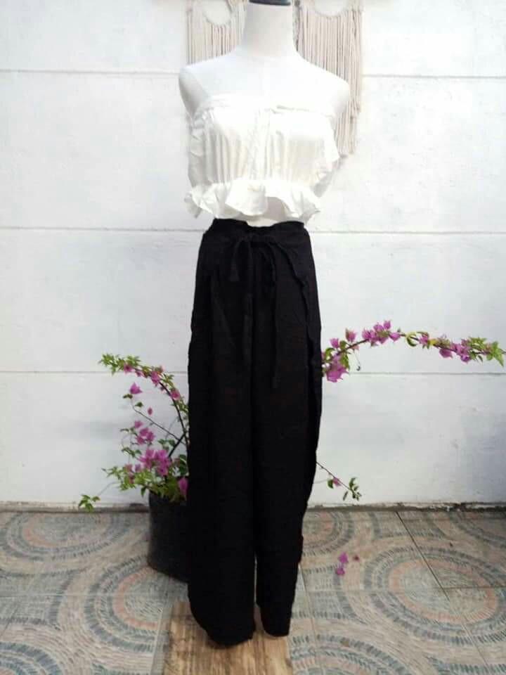 Tube and Cullotes Square Pants Terni Coordinates, Women's Fashion ...