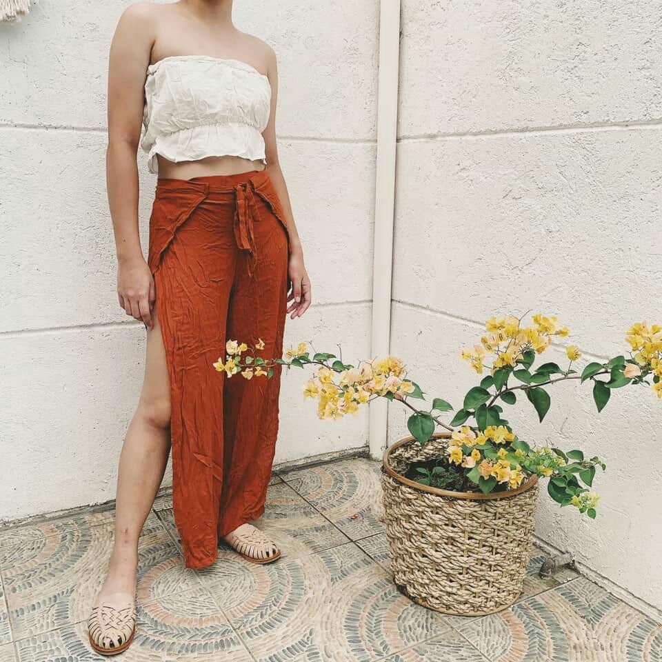 Tube and Cullotes Square Pants Terni Coordinates, Women's Fashion ...