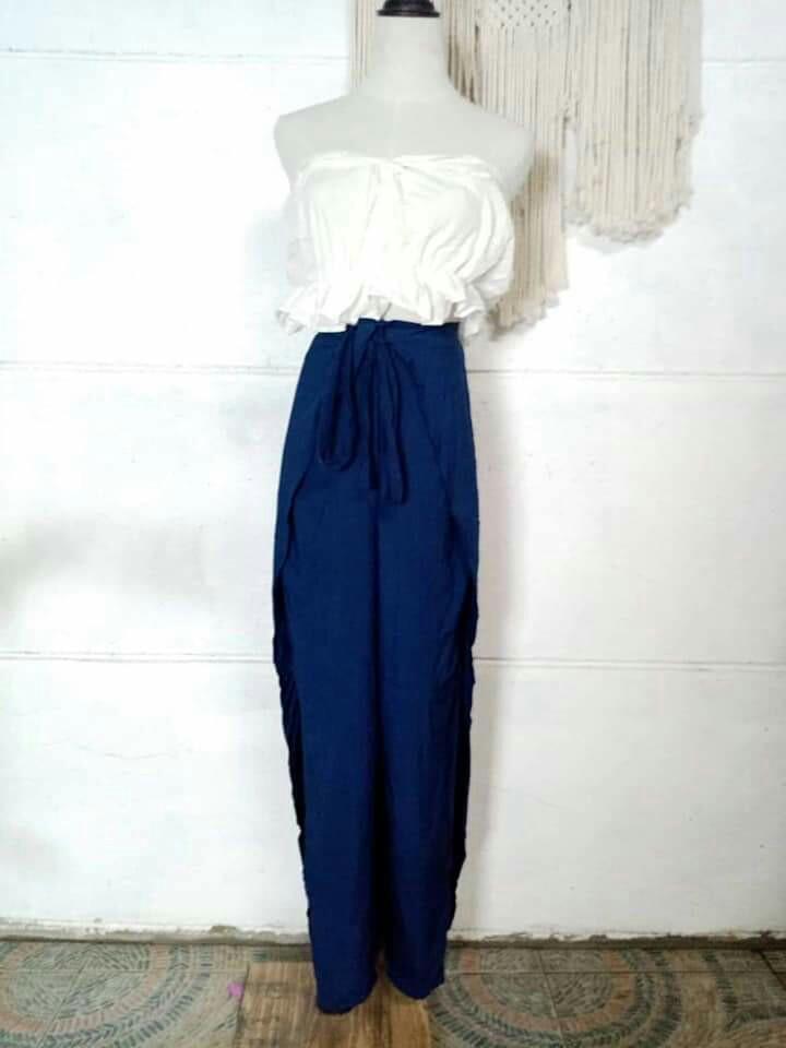 Tube and Cullotes Square Pants Terni Coordinates, Women's Fashion ...