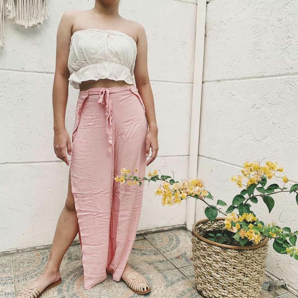 Tube and Cullotes Square Pants Terni Coordinates, Women's Fashion ...