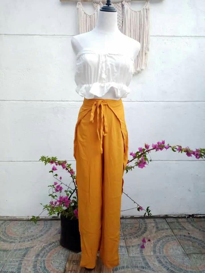 Tube and Cullotes Square Pants Terni Coordinates, Women's Fashion ...