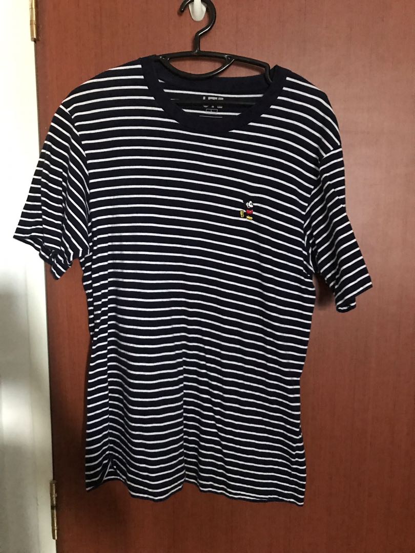 Uniqlo mickey mouse stripe, Women's Fashion, Tops, Other Tops on Carousell