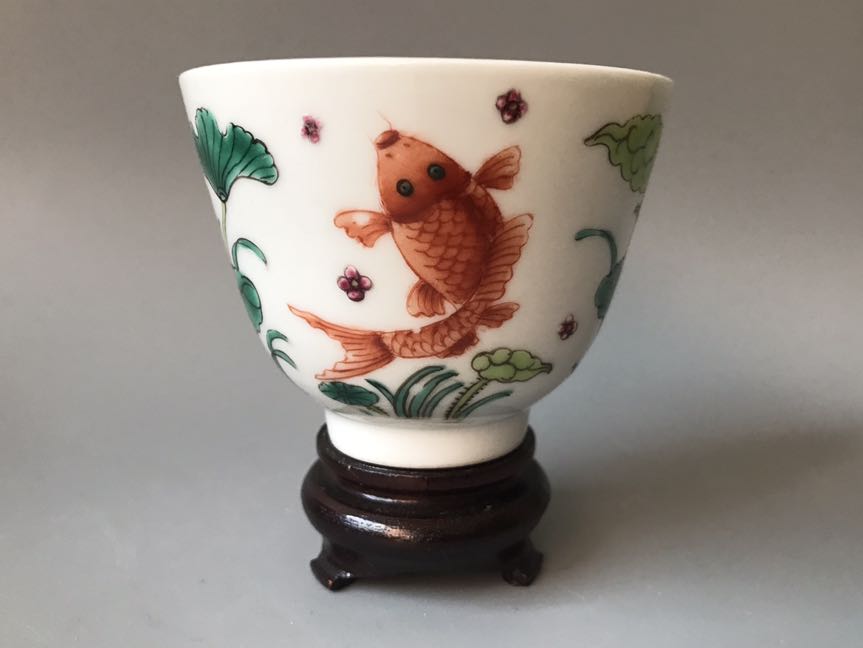 Chinese Cup with Fish design, Furniture & Home Living, Kitchenware ...