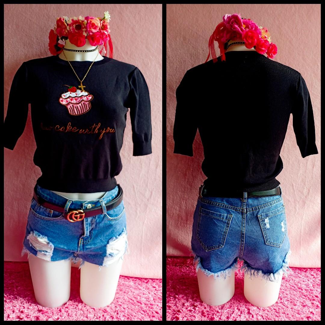 Korean top, Women's Fashion, Tops, Blouses on Carousell