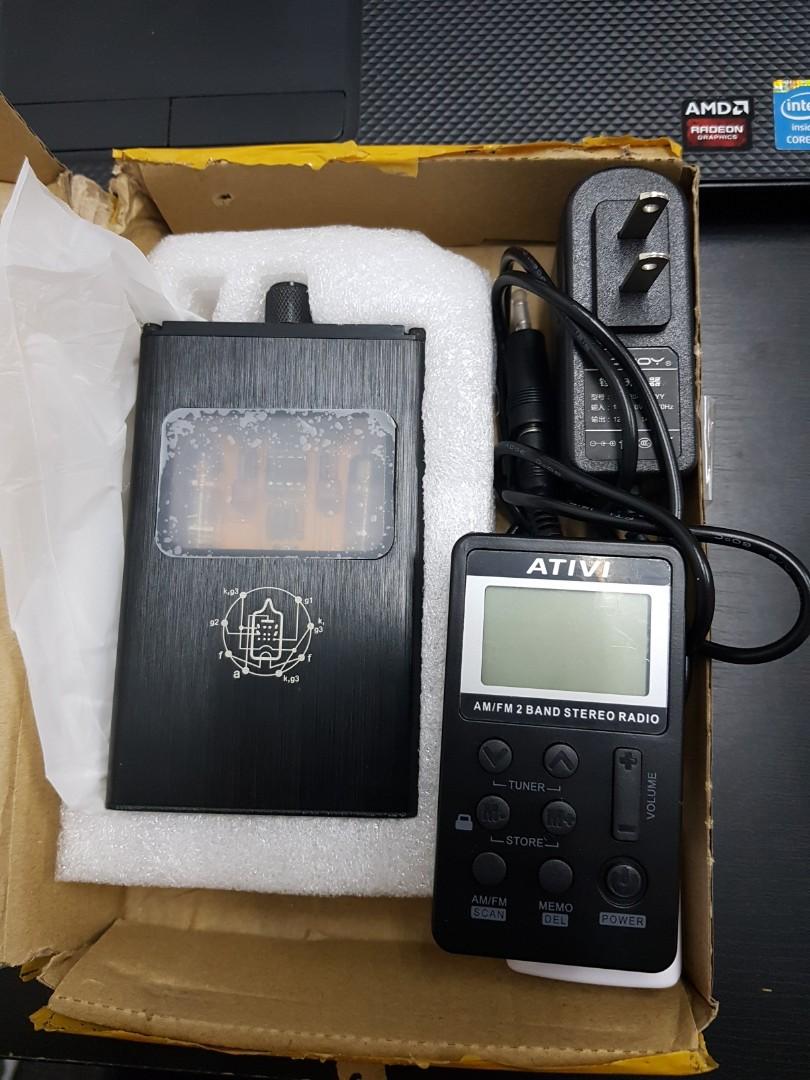 633) Little Bear B4 Portable Vacuum & Valve Tube Headphone Amplifier HiFi + ATIVI Stereo Radio ...