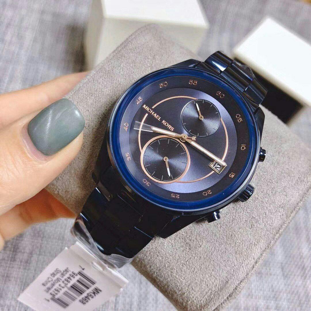 Michael Kors Briar Navy Blue Dial 40MM Multifunction Watch MK6468 ...