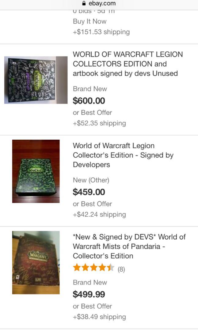 Signed Original World Of Warcraft Collectors Box, Video Gaming, Gaming ...