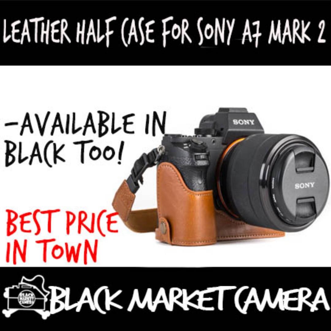 [BMC] Leather Half Case / Silicone Case for Sony A7 Mark 2/A7R Mark 2 ...