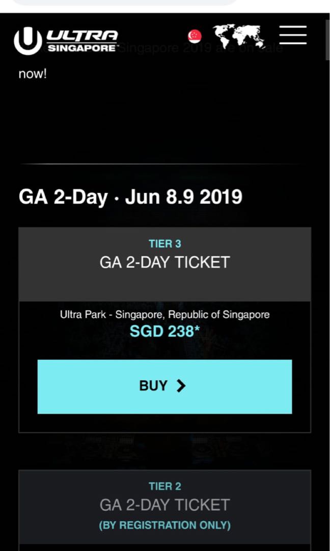 2 - Day Ultra ticket 2019, Tickets & Vouchers, Event Tickets on Carousell