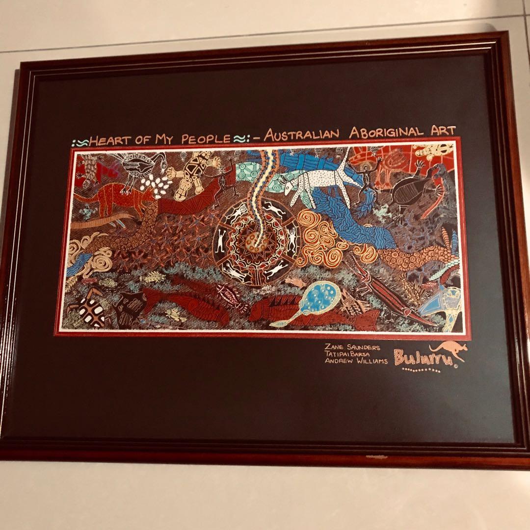 Australian Aboriginal Art in classic frames, Furniture & Home Living ...