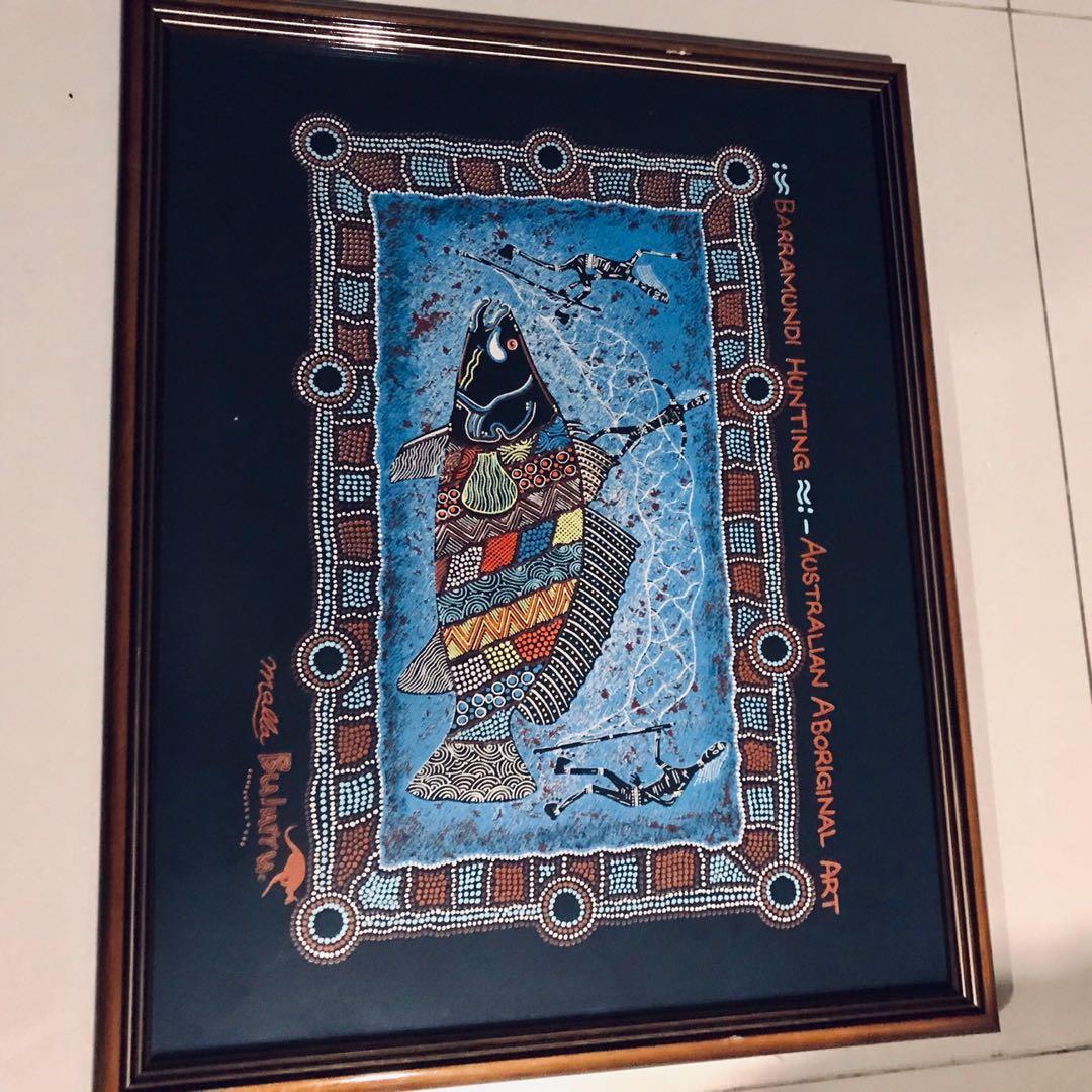 Australian Aboriginal Art in classic frames, Furniture & Home Living ...