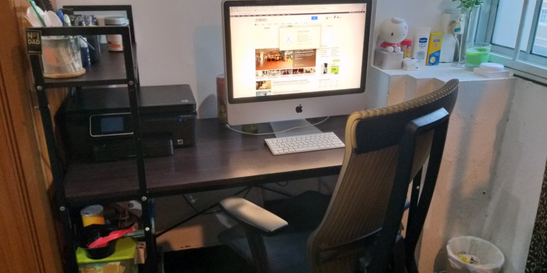 Complete set of iMac+HP Printer +Computer Table+ Exec Chair, Computers ...