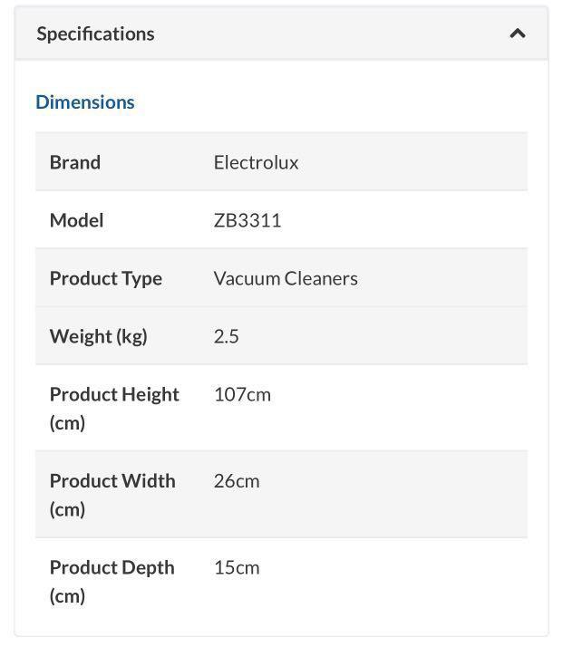 Electrolux ZB3311 Stick Vacuum Cleaner, TV & Home Appliances, Vacuum ...