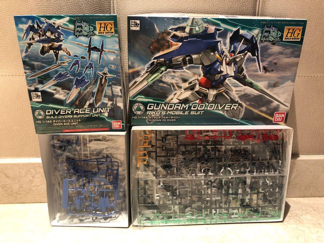 HG 1/144 Gundam 00 Diver w/Diver Ace Unit, Hobbies & Toys, Toys & Games on Carousell