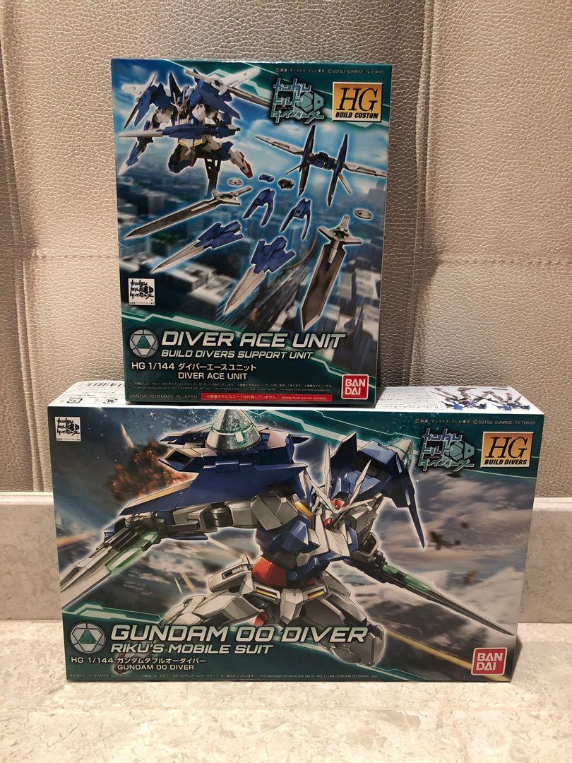HG 1/144 Gundam 00 Diver w/Diver Ace Unit, Hobbies & Toys, Toys & Games on Carousell