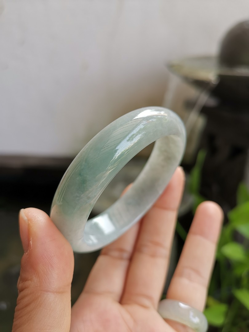 New Jadeite Jade Bangle 55mm, Women's Fashion, Jewelry & Organisers ...