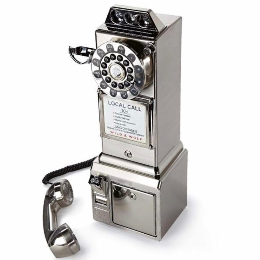 Original Wild & Wolf 1950s American Diner Phone in Chrome, Mobile ...