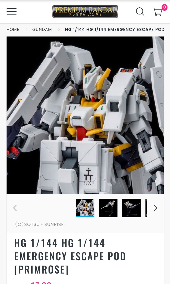 P bandai HG 1/144 emergency escape pod primrose, Hobbies & Toys, Toys ...