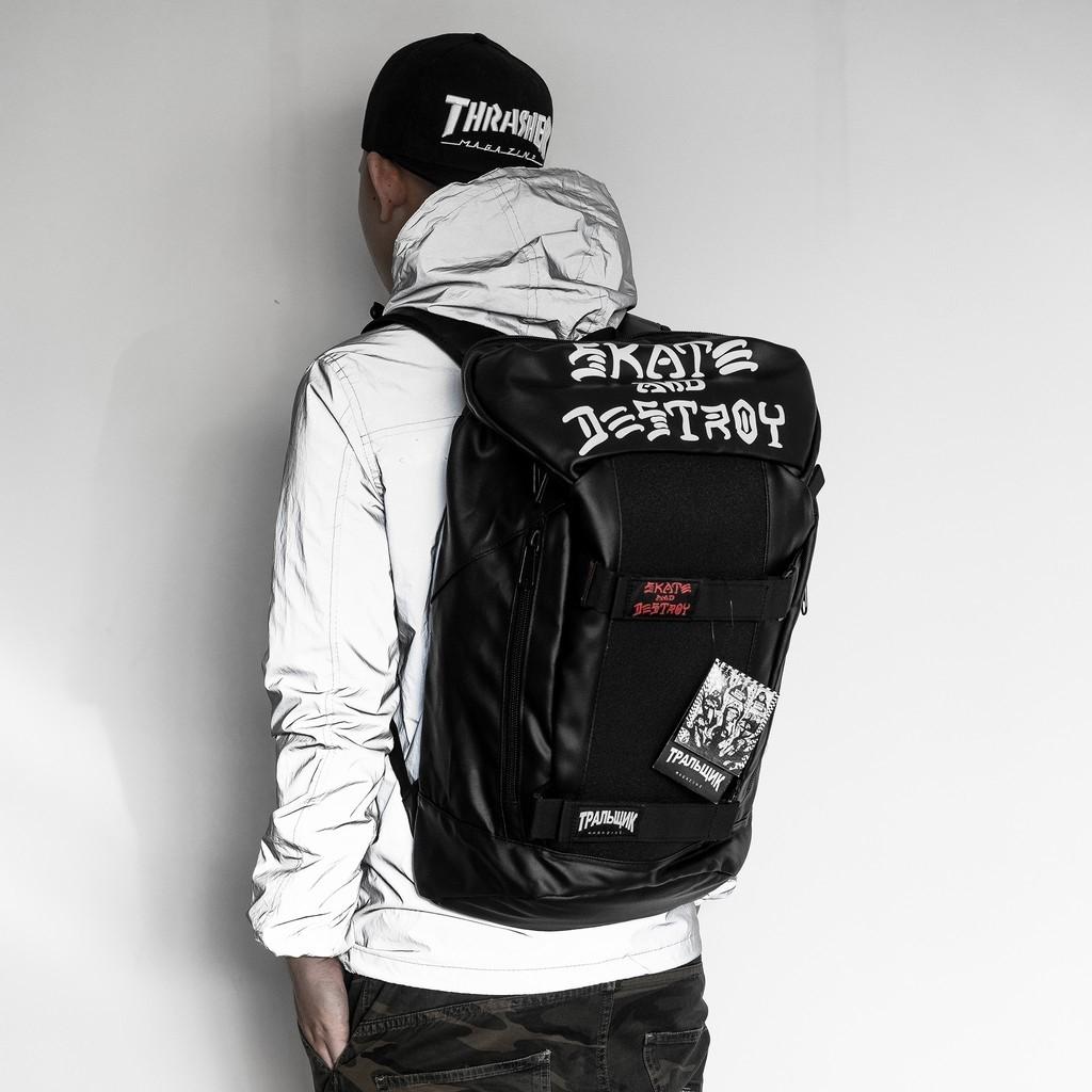 SkateBoard Black Backpack Waterproof Canvas, Cotton Large, Men's ...