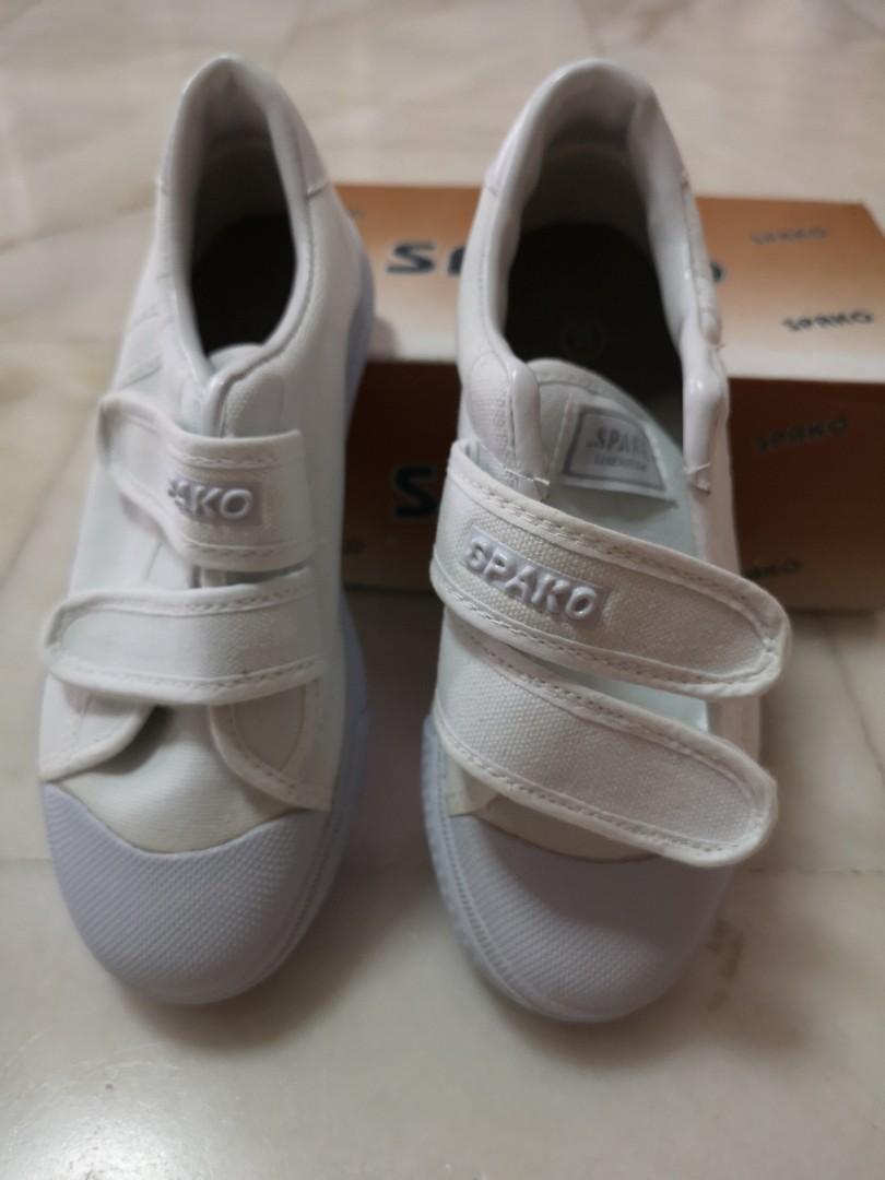 Spako white school shoes sizes 30 unisex, Women's Fashion, Footwear ...