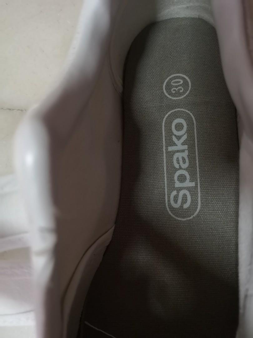 Spako white school shoes sizes 30 unisex, Women's Fashion, Footwear ...