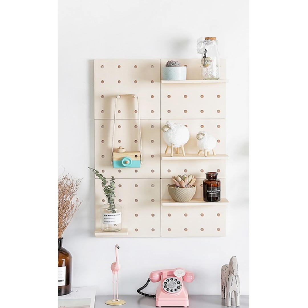 Standrad Plastic hole plate storage wall hanging rack, Furniture & Home ...