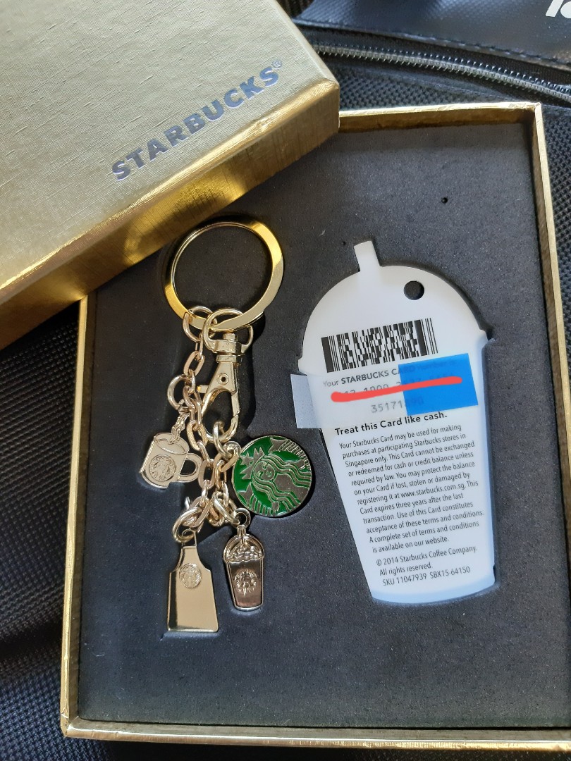 Starbucks Gold keychain charm and Apron - collectibles / limited ...