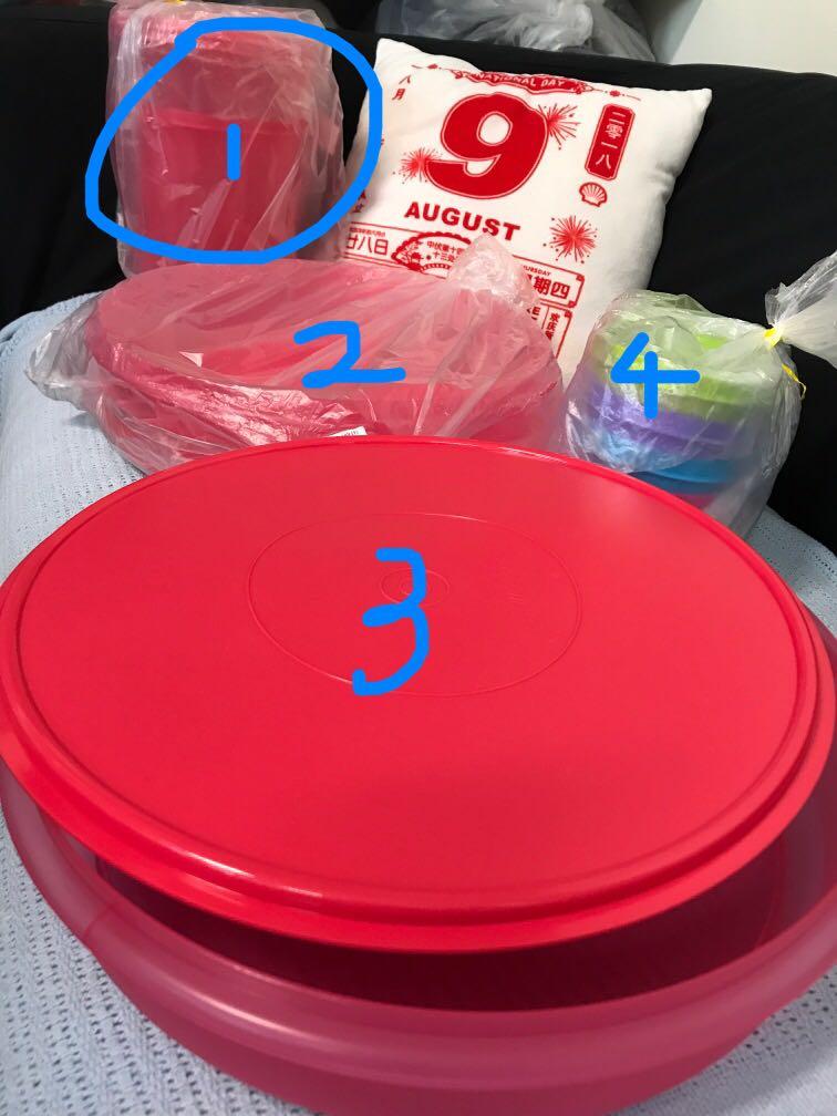 Tupperware cookie container -emberglow-2.8l, Furniture & Home Living ...