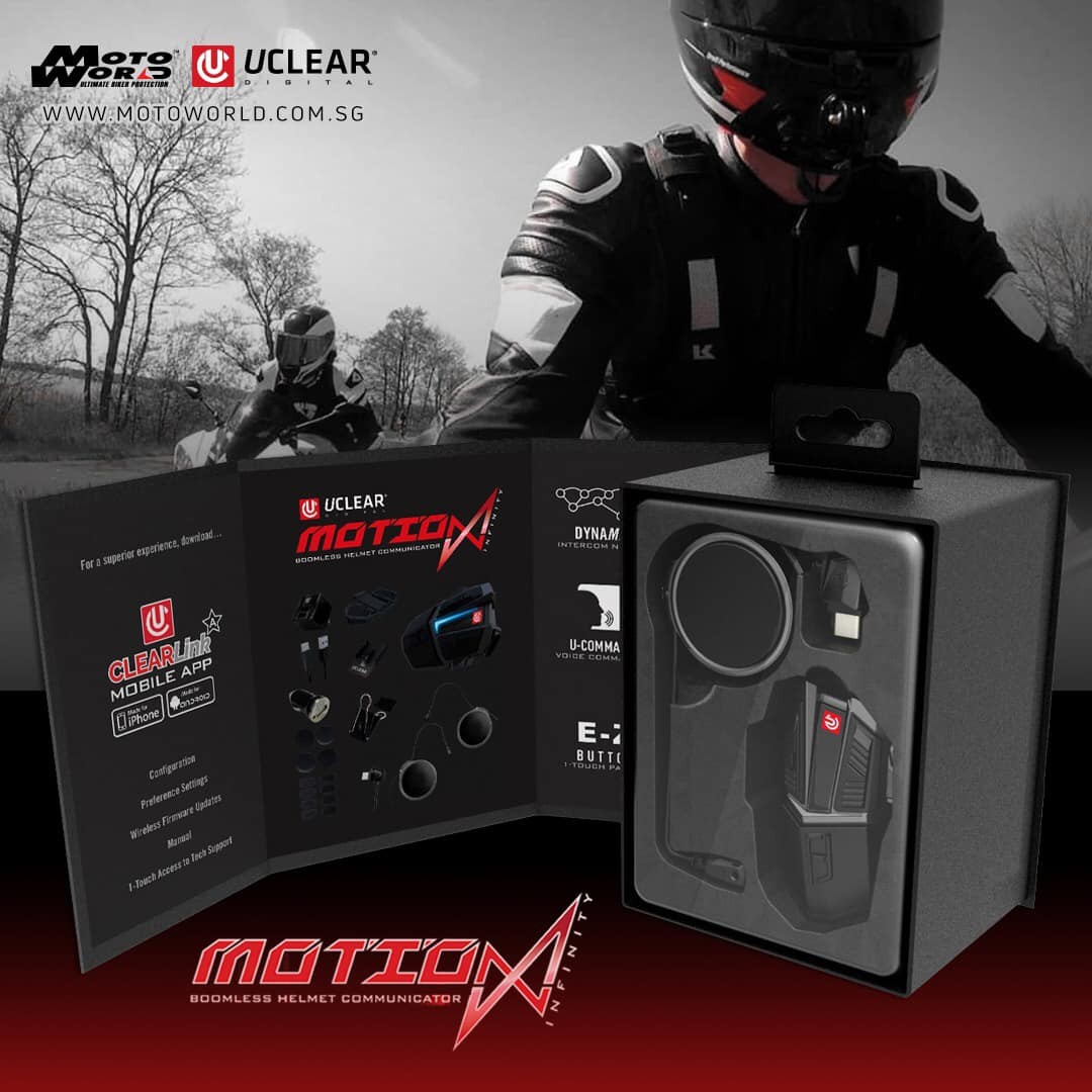 Uclear Motion Infinity Bluetooth Intercom Helmet Headset System for ...
