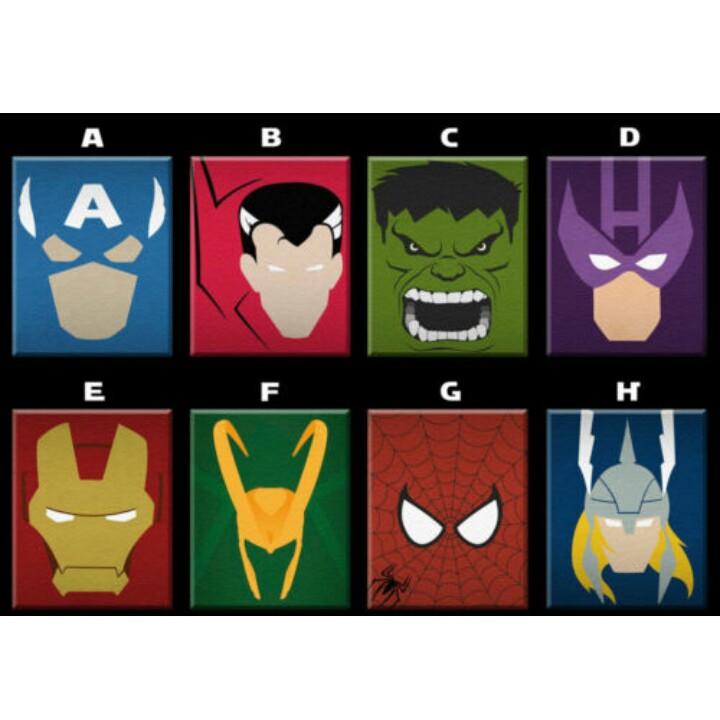 Avengers Magnets Thor Iron Man Captain America Hawkeye Hulk Marvel ...