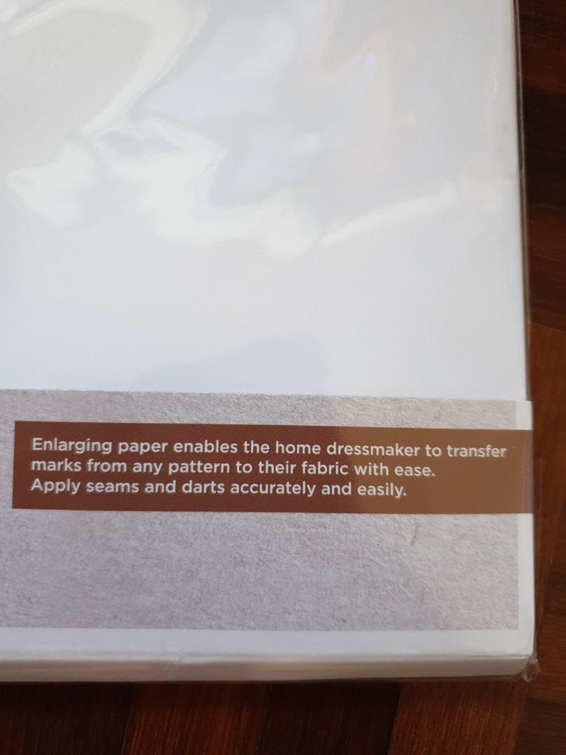 BIRCH dressmaking pattern tracing paper, Hobbies & Toys, Stationery ...