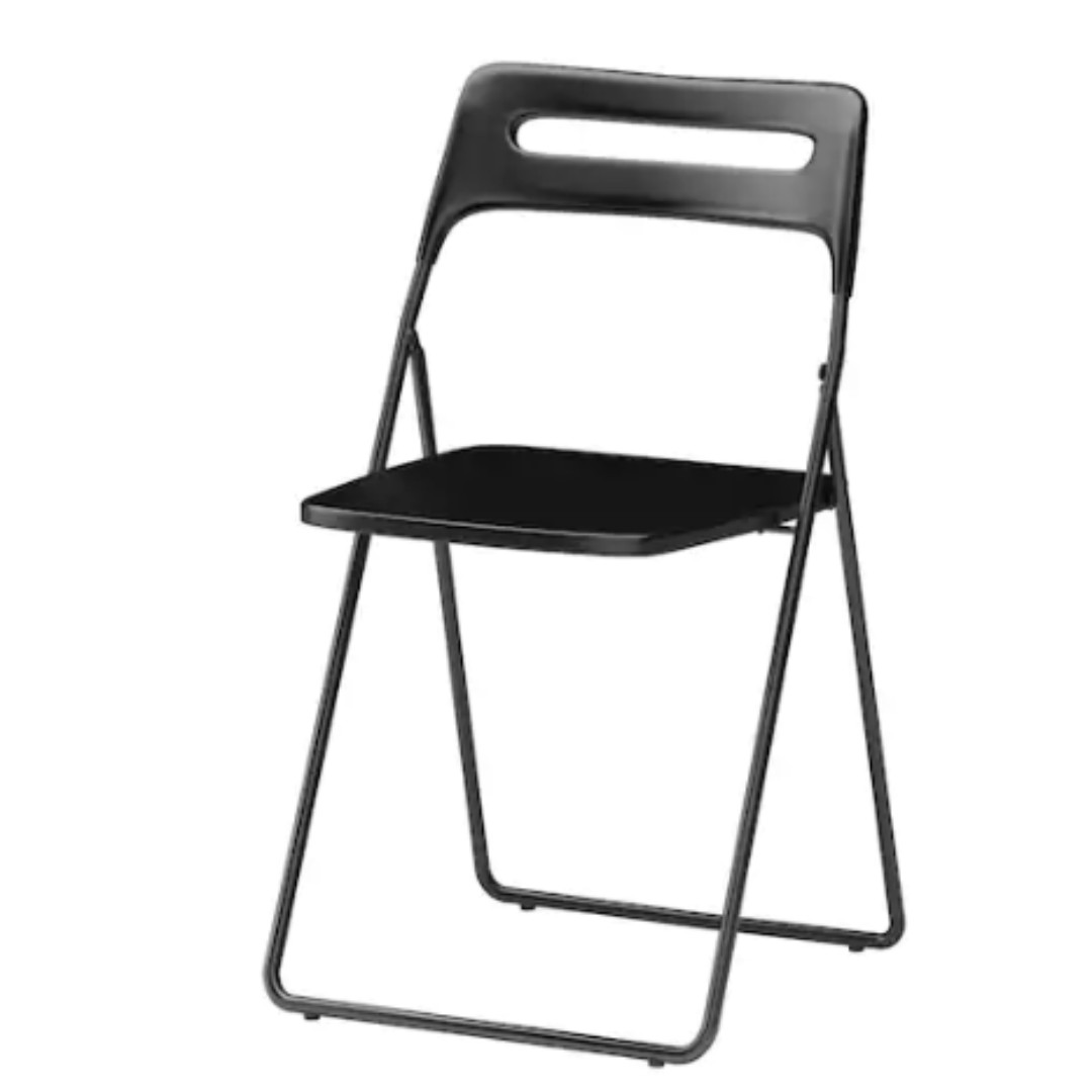 Black Foldable Ikea Chair, Furniture & Home Living, Furniture, Chairs ...