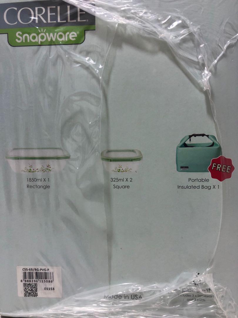 Corelle Snapware - 6 piece set, Furniture & Home Living, Kitchenware ...