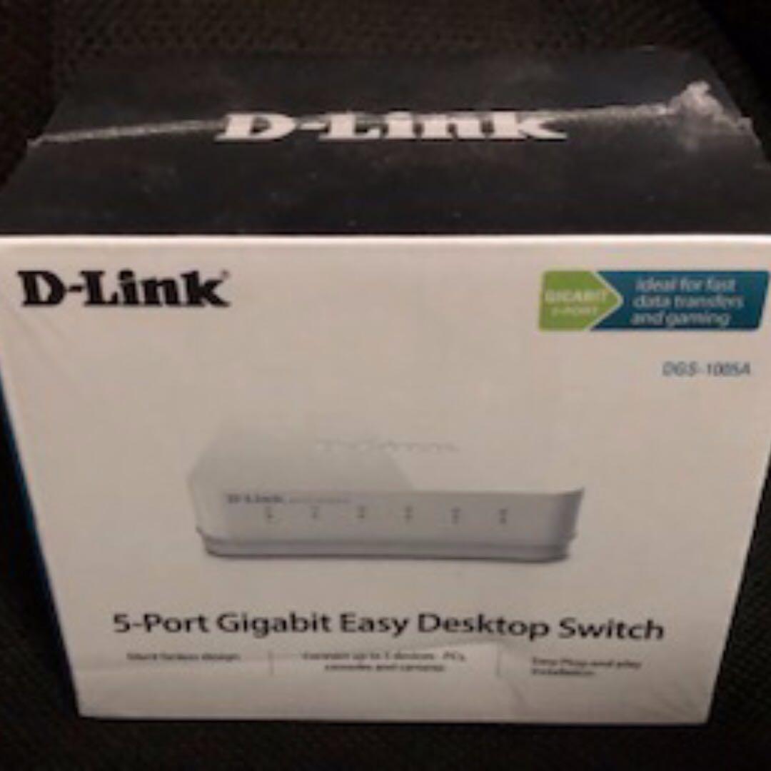 D-LINK 5-PORT GIGABIT EASY DESKTOP SWITCH, Computers & Tech, Parts ...