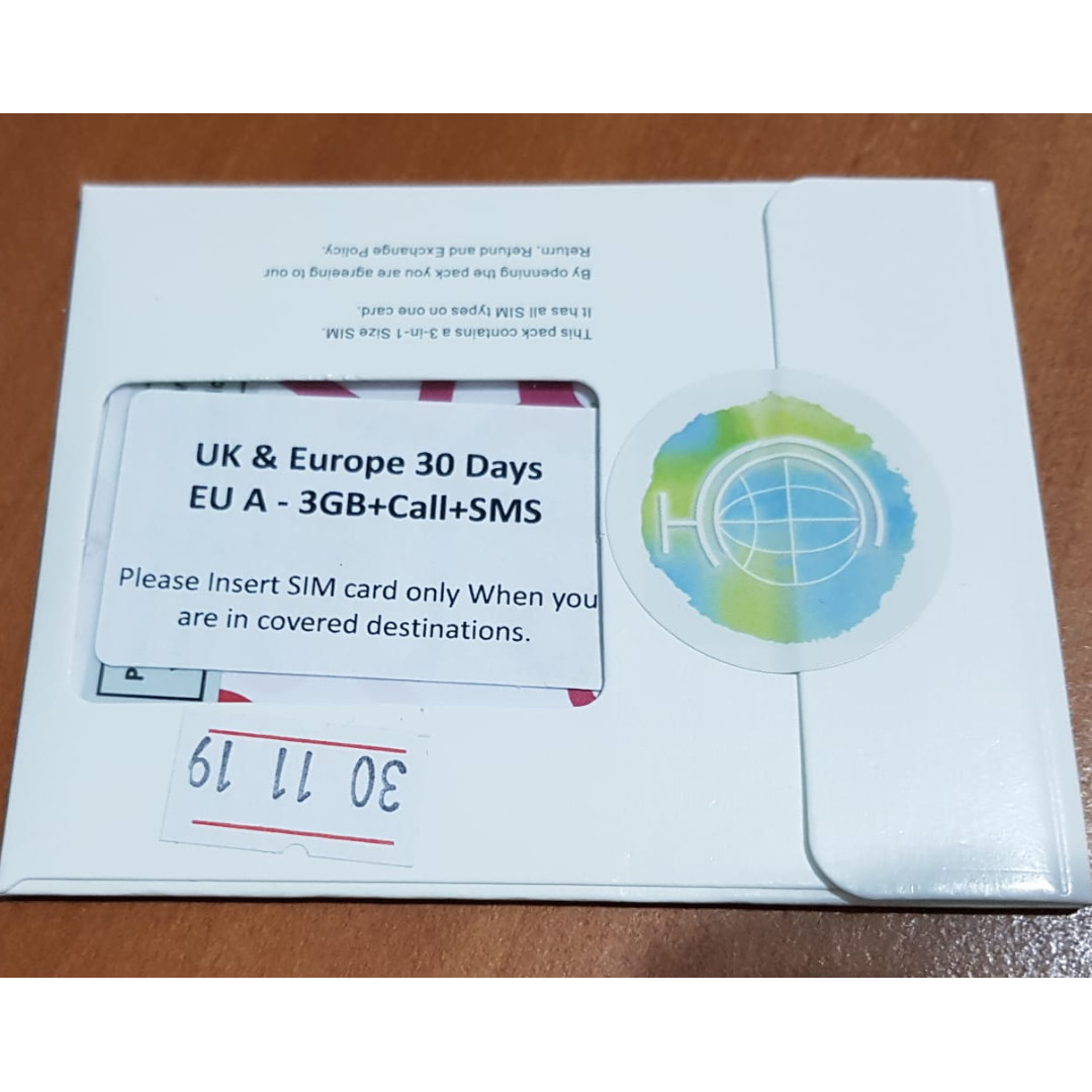 ICC Data SIM Calling Card with 30 days/ 3GB/500mins call/Unlimited SMS ...