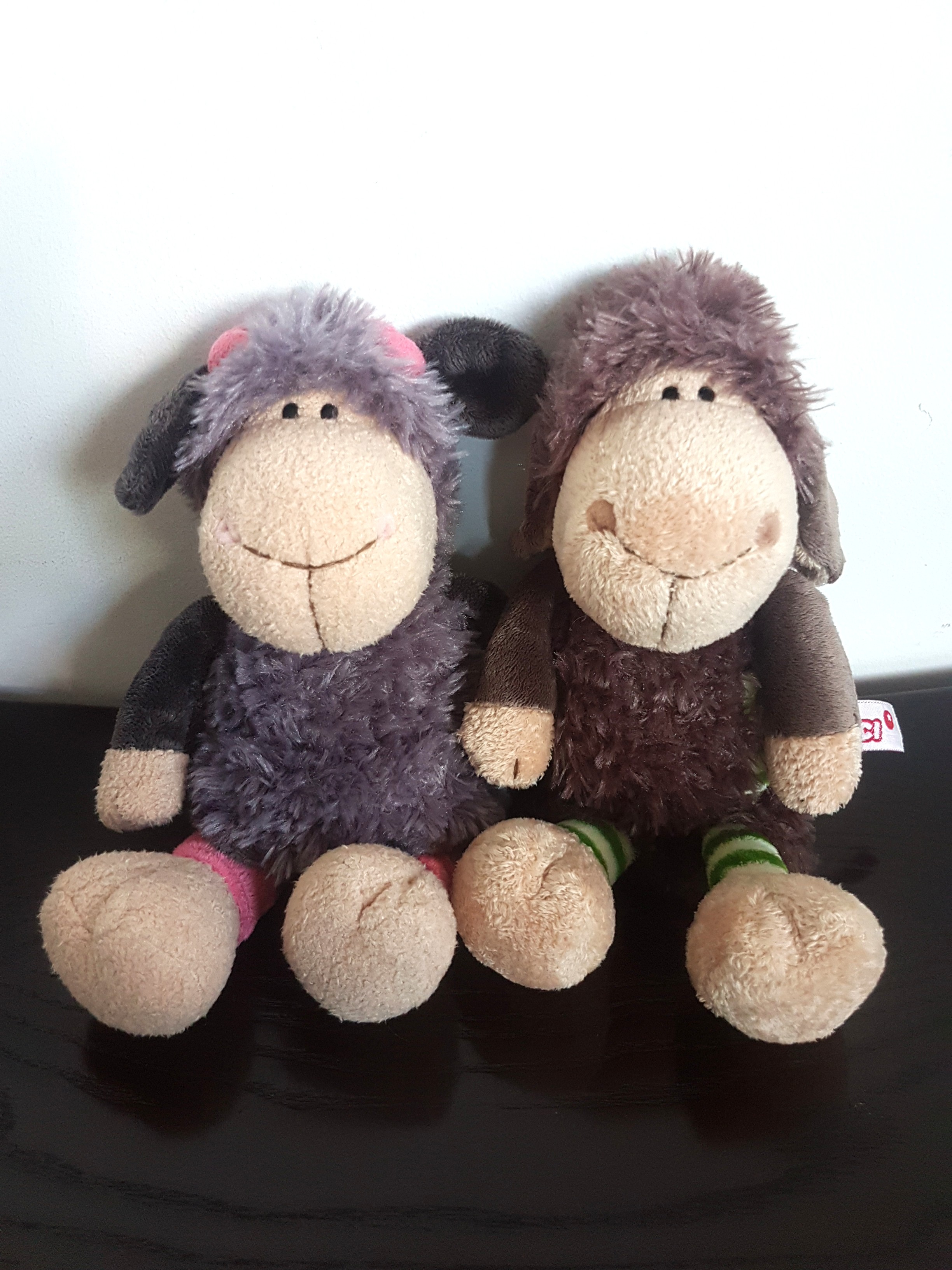Limited Edition NICI 25cm Jolly Lucy & Jolly Lenny Mah Sheep Dangling Plushes (Set Of 2 ...