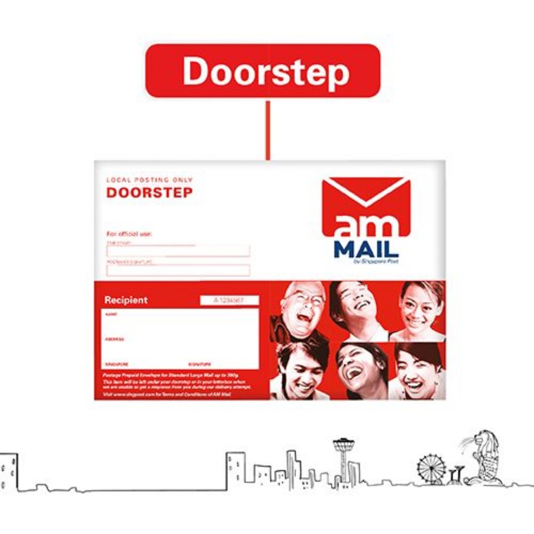 SingPost local A.M. Mail (5 pieces) prepaid stamp, Everything Else on ...