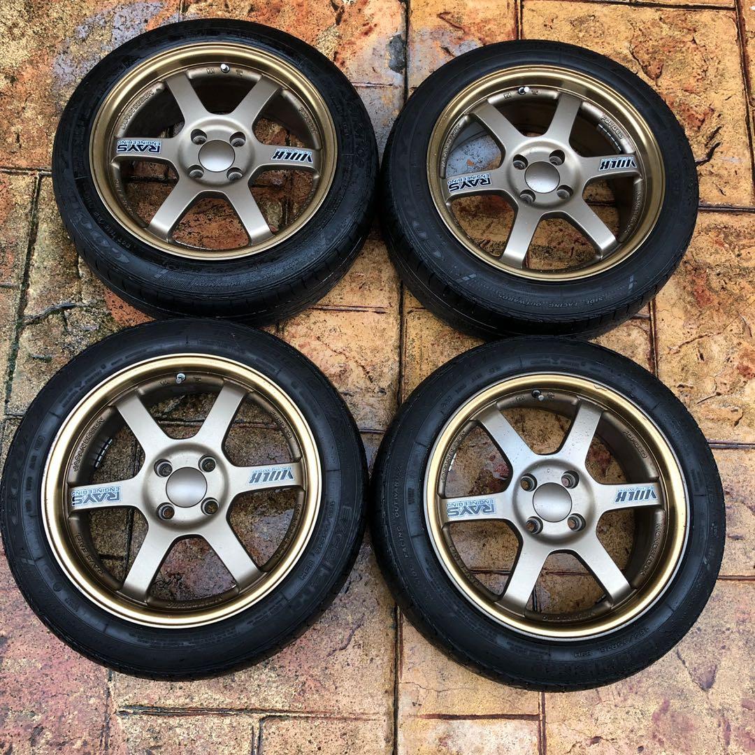 Sport Rim TE37 16 pcd100, Auto Accessories on Carousell