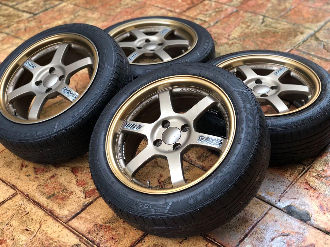 Sport Rim TE37 16 pcd100, Auto Accessories on Carousell