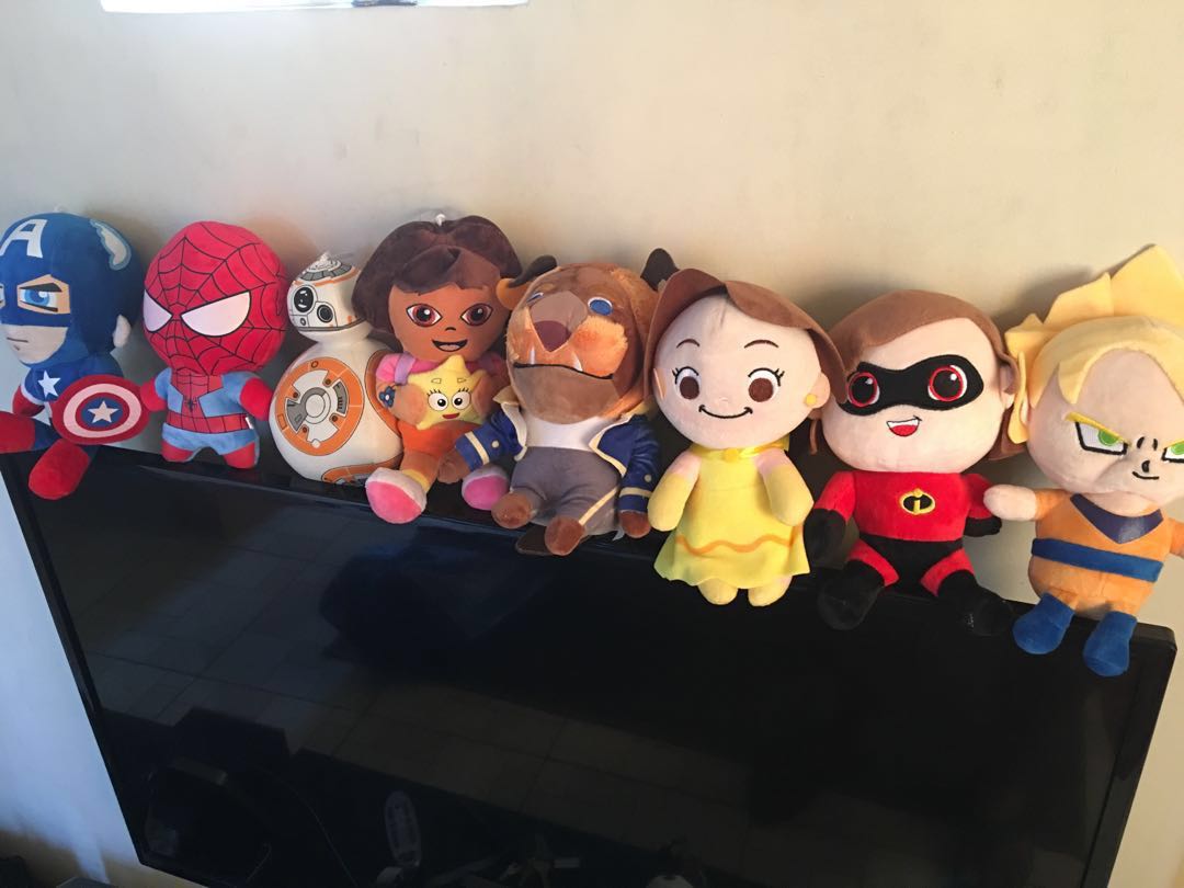 stuff toys(Goku, Thor, Captain America, Sonic, Dora, Hulk, Ironman ...