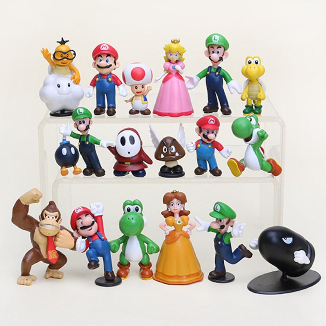 Super Mario Bros figures Toys Yoshi peach princess luigi shy guy ...