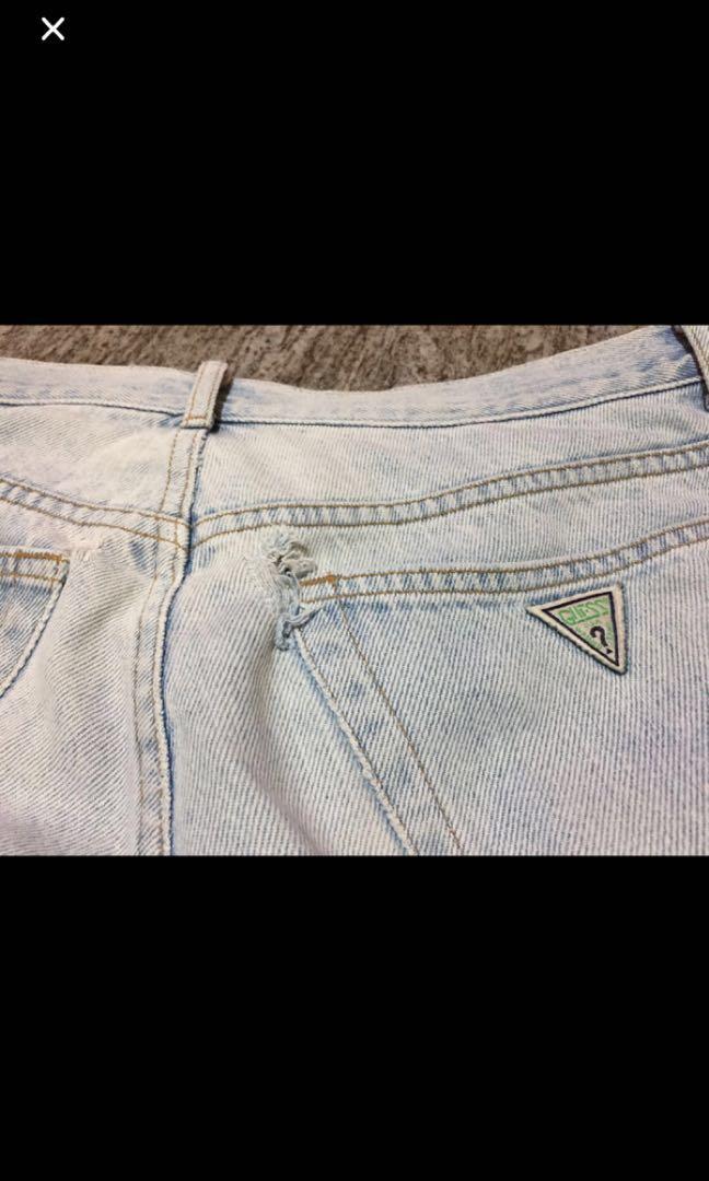 Vintage guess made in USA light washed denim jeans, Men's Fashion ...