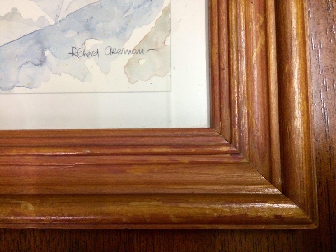 Vintage watercolour fine art prints by Richard Akerman, Furniture ...